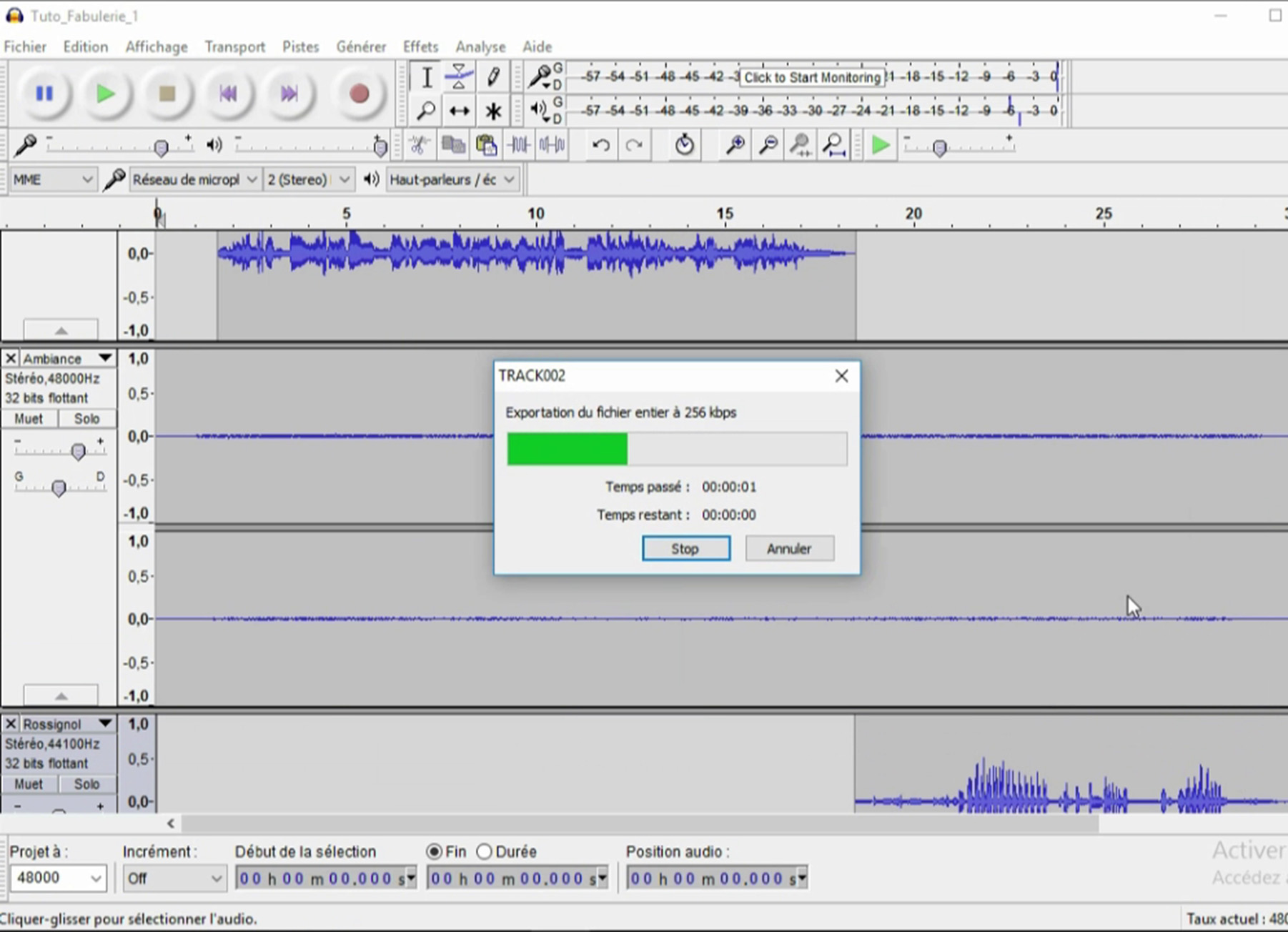 Tutoriel Montage Son - Audacity - Partie 2 - La Fabulerie